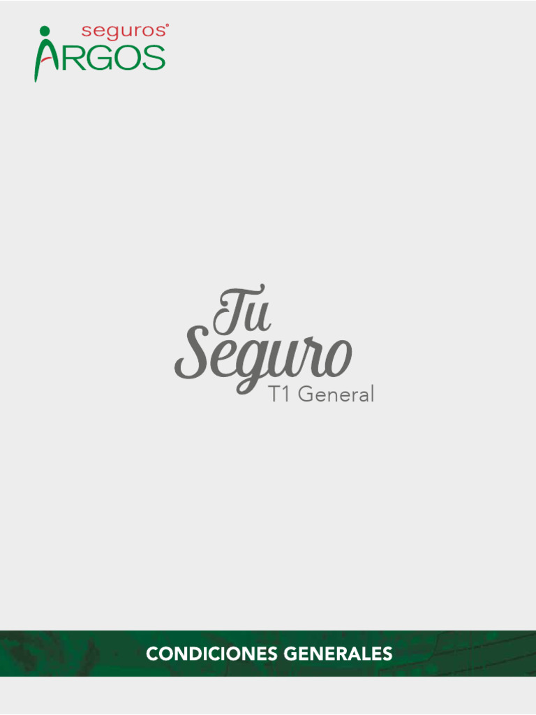 CG t1 General | PDF | Póliza de seguros | Seguro