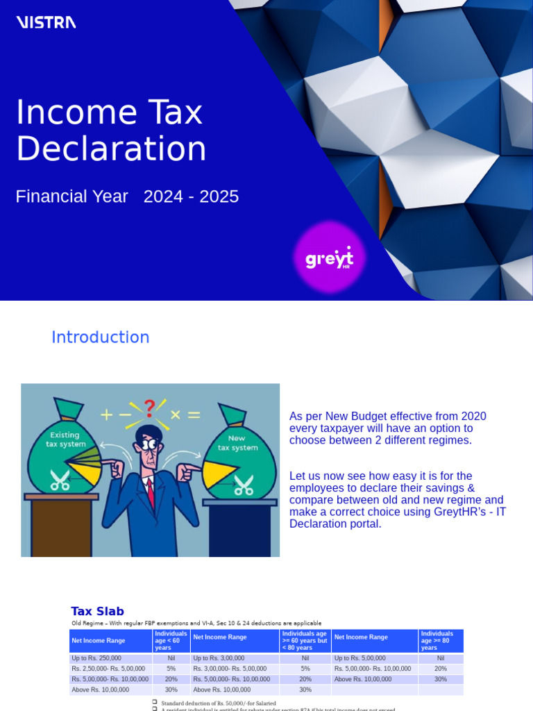 IT Declaration 2024-2025 | PDF | Taxes | Government Finances