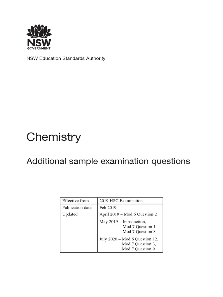 Chem Additional Practice Questions | PDF | Chemical Equilibrium | Solubility