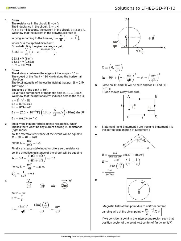 LT Jee JR PT 13-1730979853 | PDF | Activation Energy | Reaction Rate