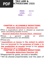 Allowable Deductions | PDF | Expense | Taxes
