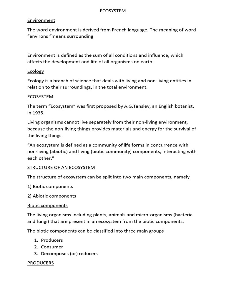 Ecosystem Notes | PDF | Greenhouse Effect | Climate Change