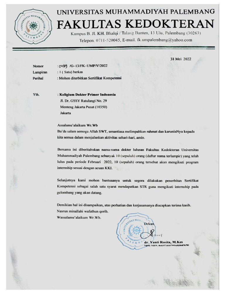 Borang TTD Dekan | PDF