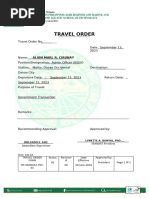 Travel Order Form | PDF