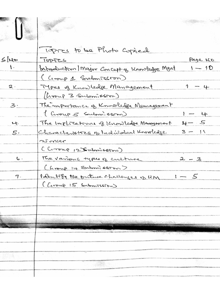 Knowledge Management Lecture Note | PDF