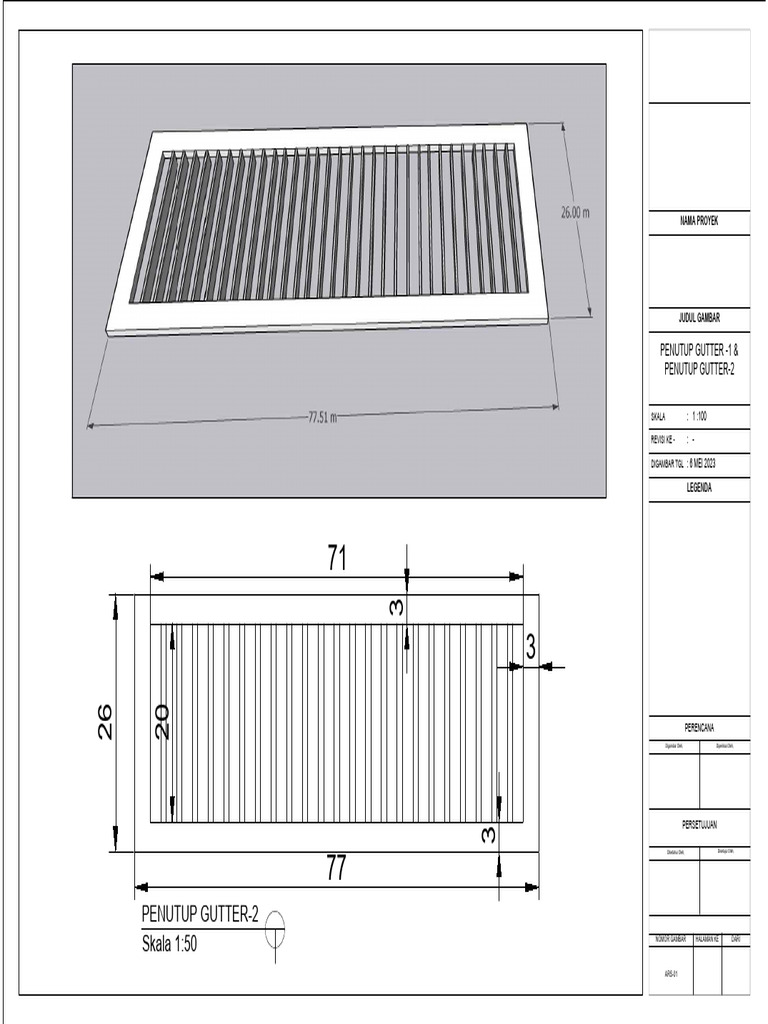 Penutup Gutter-2 Skala 1:50 | PDF