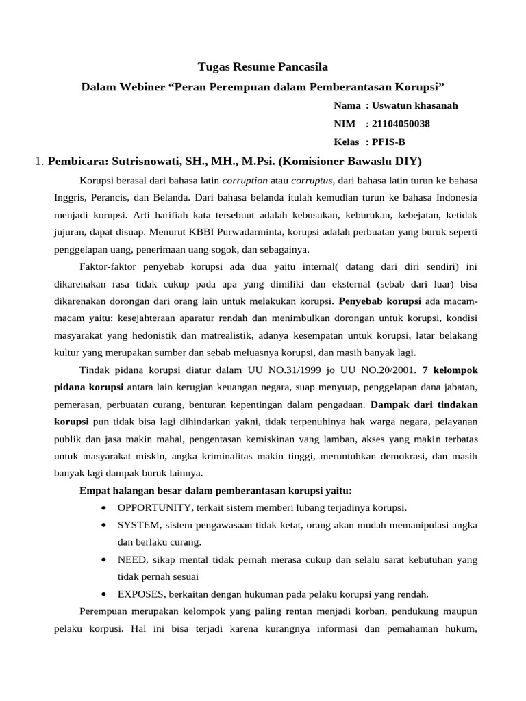 USWATUN KHASANAH - Pancasila | PDF