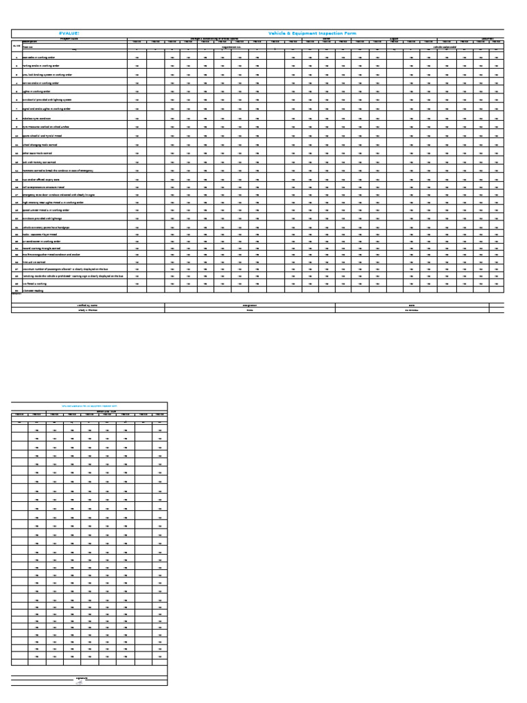(OPAMCO-HSE-F13-10 Rev.00) Heavy Plant Equipment Inspection Form | PDF ...