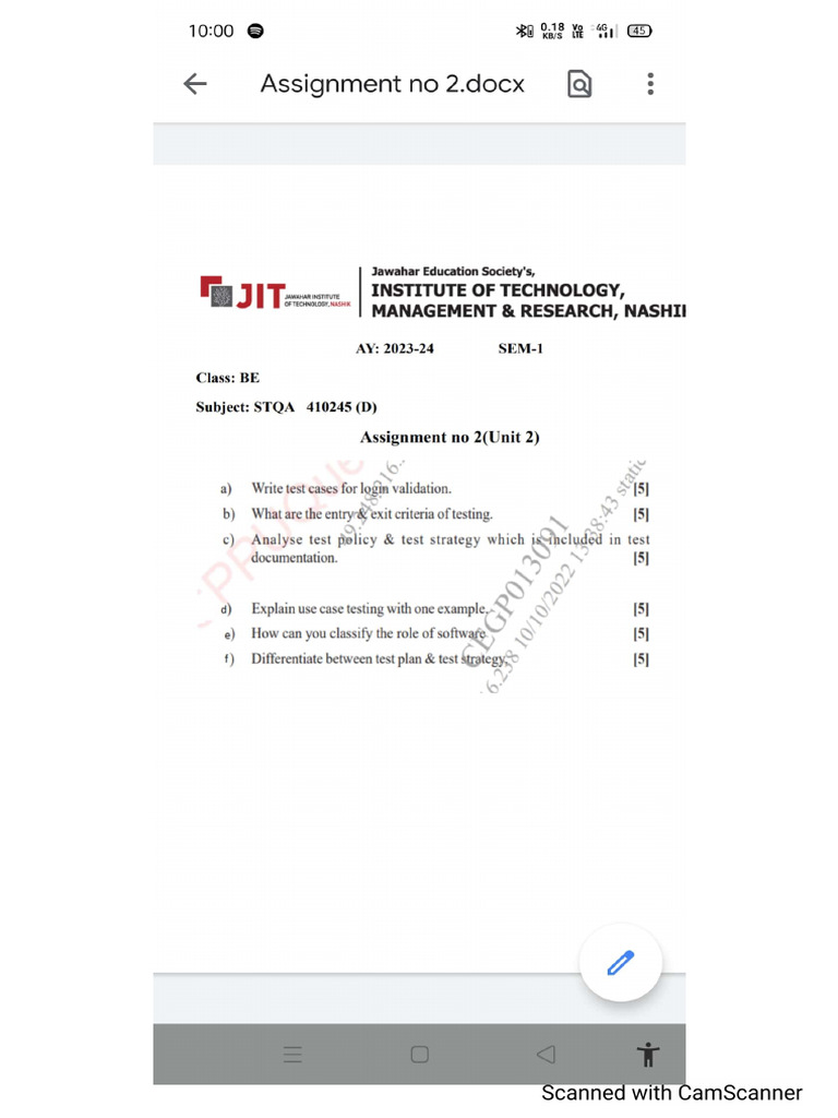 Stqa Assignment | PDF