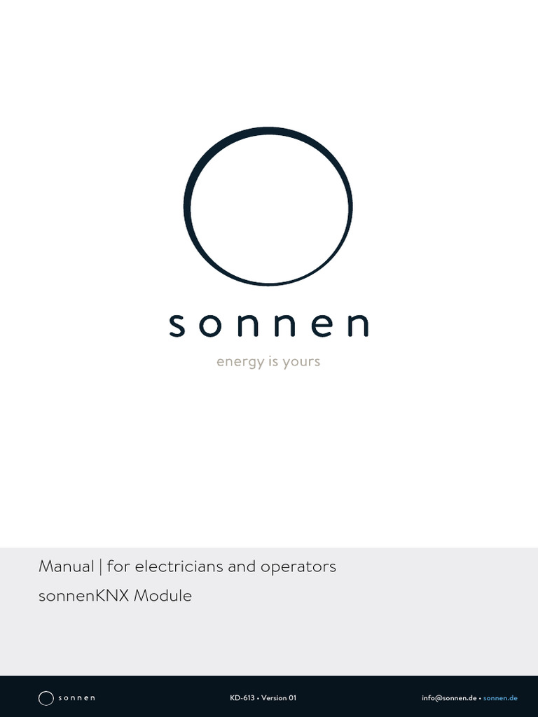 MA EN Sonnen sonnenKNX-Modul | PDF | Ip Address | Computer Network