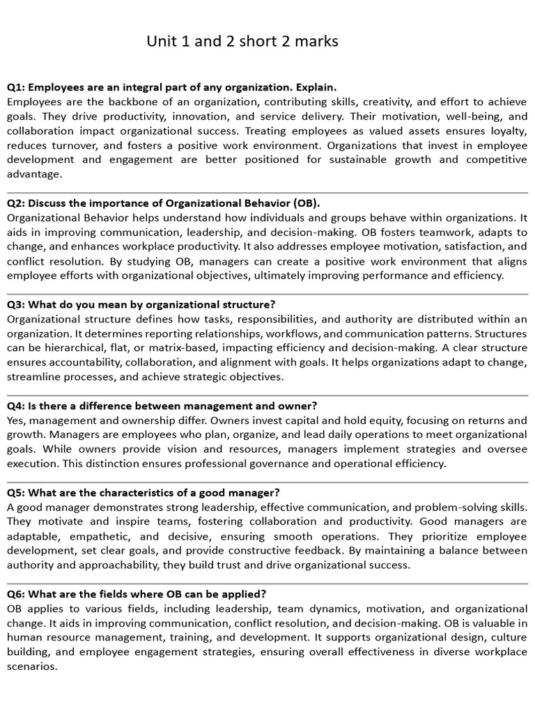 OB Solved QB | PDF | Classical Conditioning | Motivation