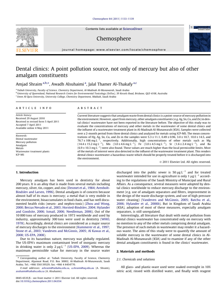 A Point Pollution Source, Not Only of Mercury But Also of Other | PDF ...