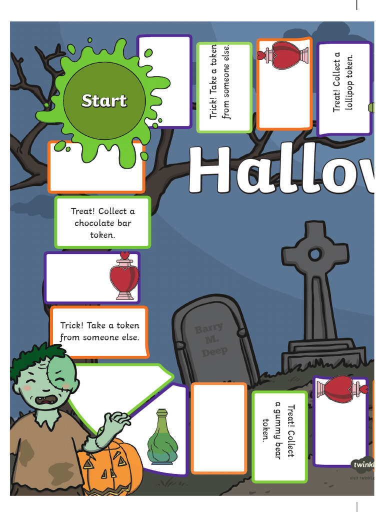 Halloween Token Game for Kids | PDF