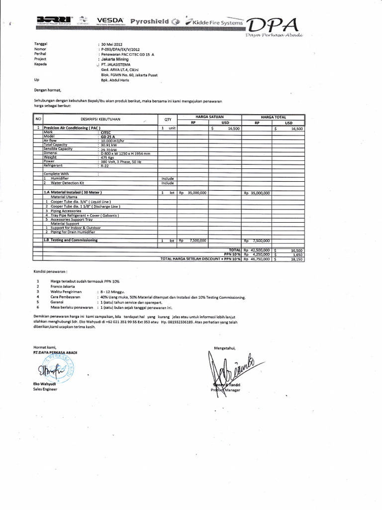 Penawaran PAC CITEC GD 15 A | PDF