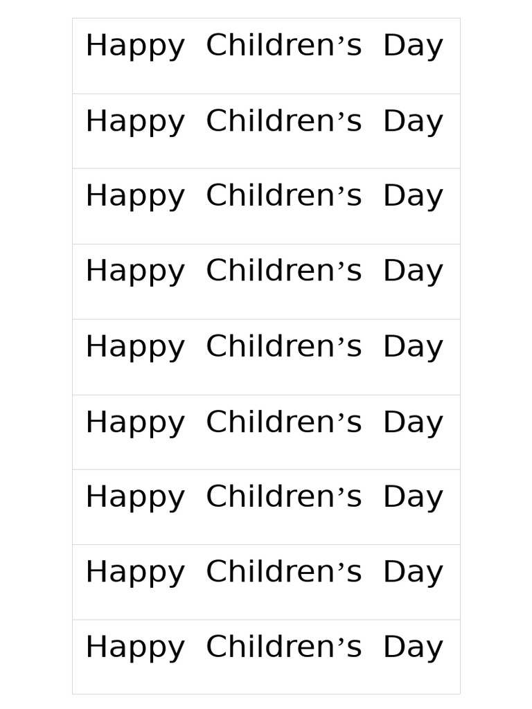 Happy Children's Day Celebration | PDF