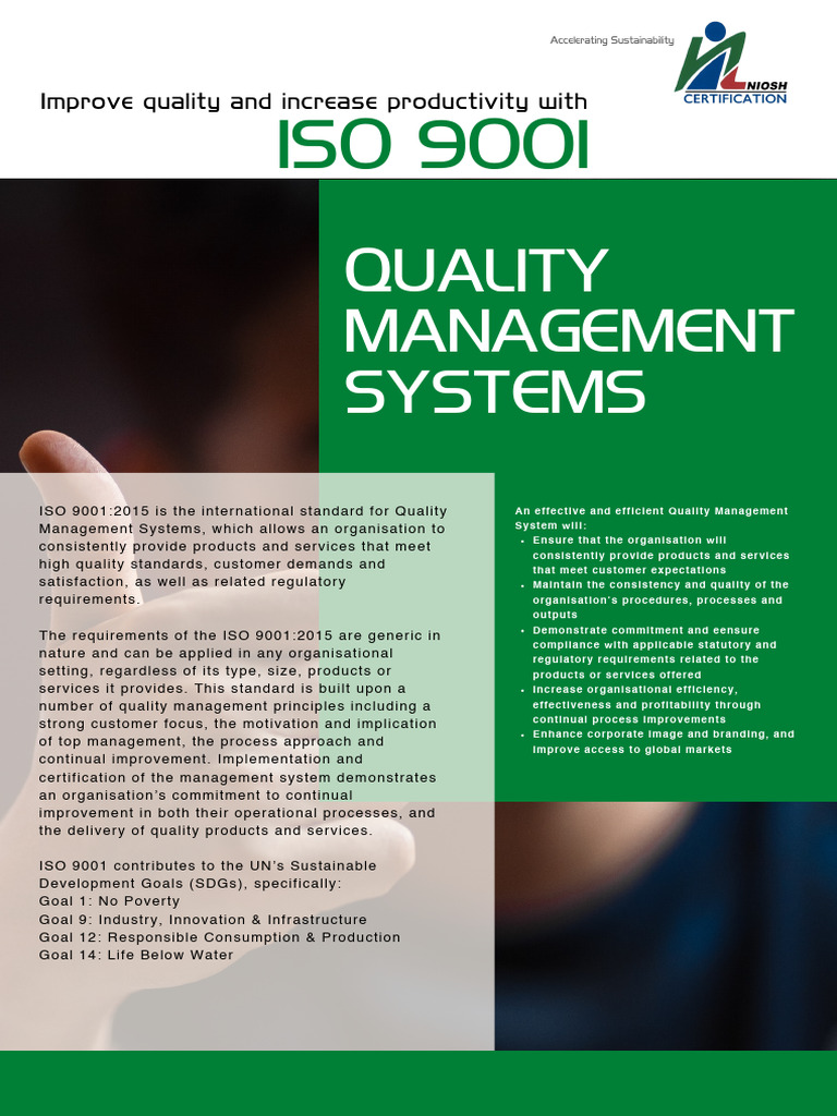 QMS Brochure (NIOSH) | PDF | Quality Management | Iso 9000