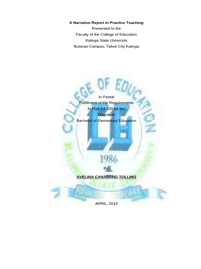 Practicum Narrative Report | PDF | Learning