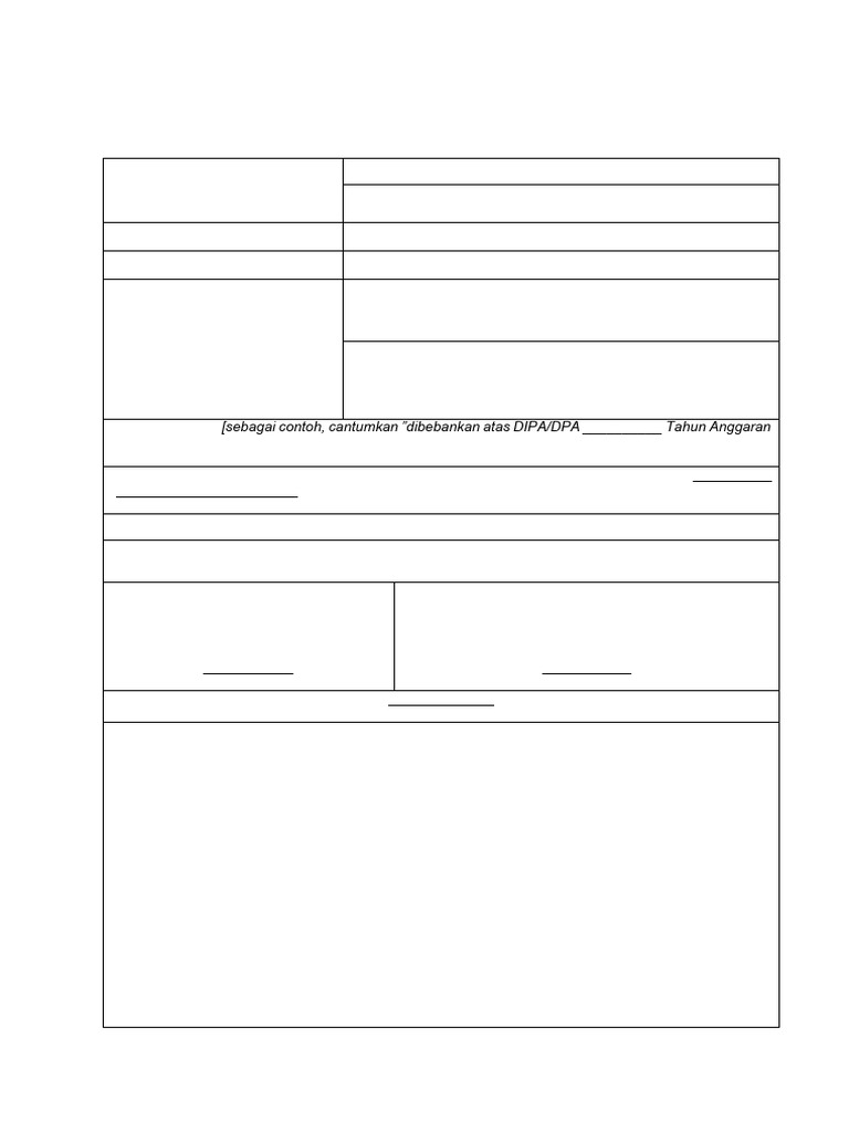 Contoh Surat Perintah Kerja (SPK) | PDF