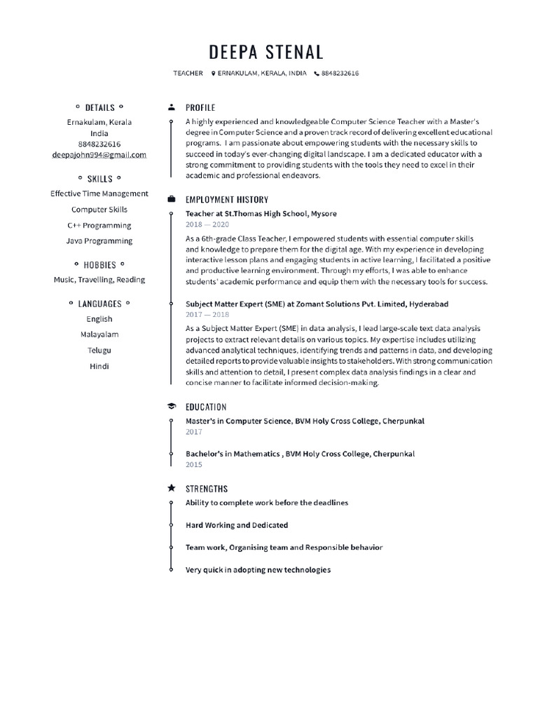 Deepa Resume | PDF