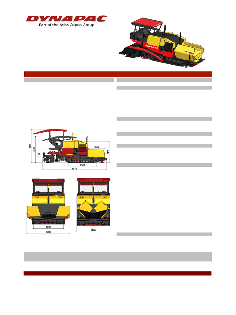 Technical Specifications for Spray Paver | PDF