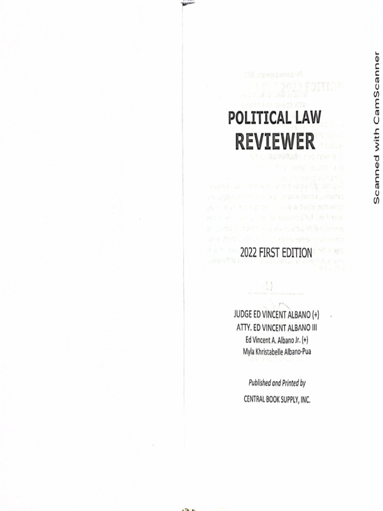 Political Law Reviewer 2022 | PDF