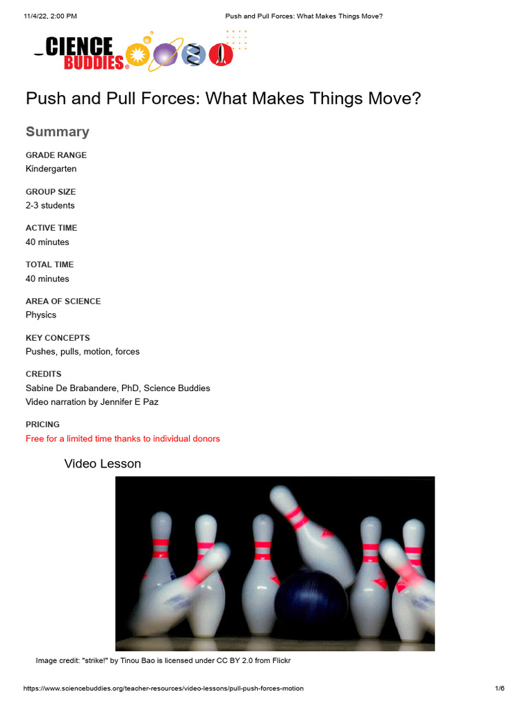 Eng Push and Pull Forces What Makes Things Move | PDF | Force | Physics