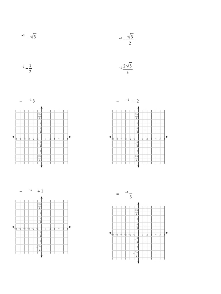 Inverse Trig Functions Worksheet | PDF | Trigonometric Functions ...