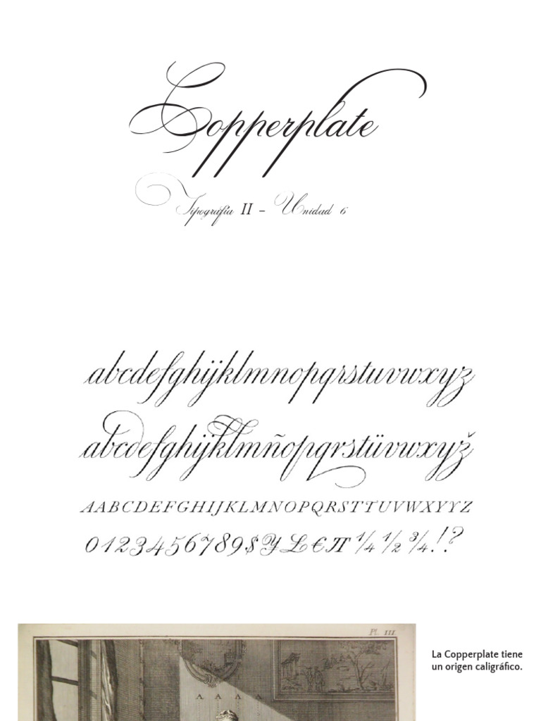 PRESENTACION 06 Copperplate | PDF | Caligrafía | Escritura