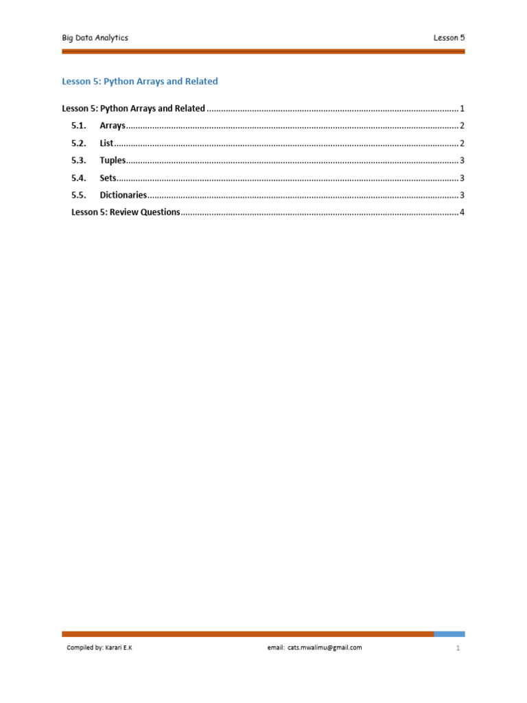 Python Data Structures Guide | PDF | Software Engineering | Data Management