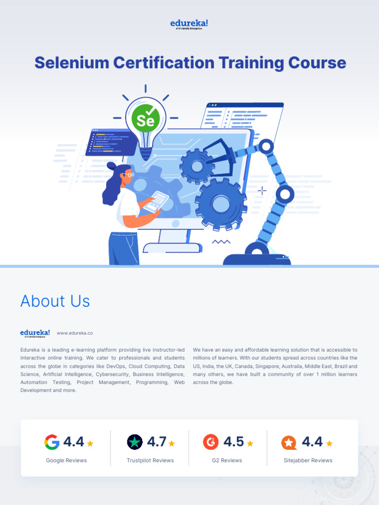 Edureka Training - Selenium Certification Training Course | PDF | Selenium (Software) | Computing