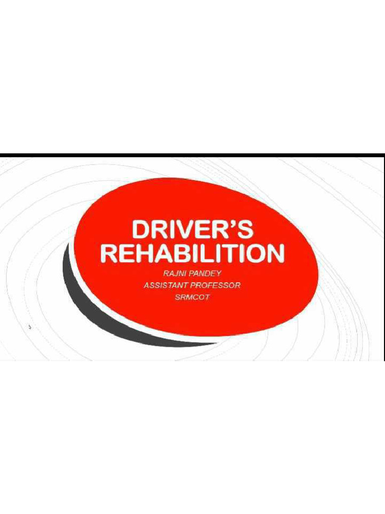 Drivers Rehabilitation | PDF