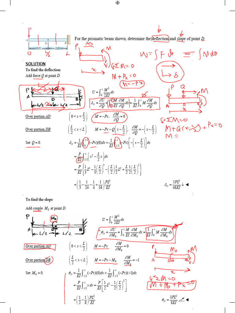 Castigliano Beam01 Conteng | PDF