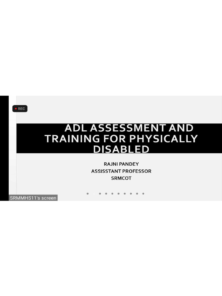 Adl Assessment Training | PDF