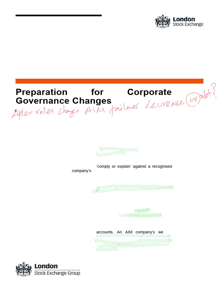 AIM Corporate Governance Disclosure | PDF | Corporate Governance ...