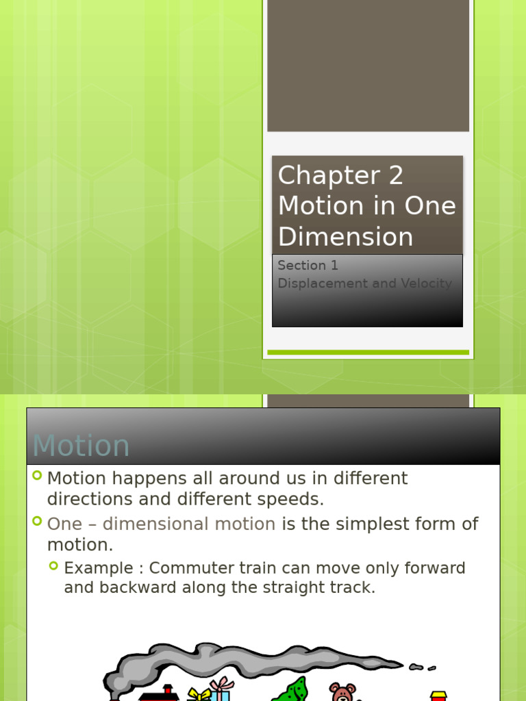 Chapter2 Motioninonedimension 240604065150 8b1125b3 | PDF | Velocity | Acceleration