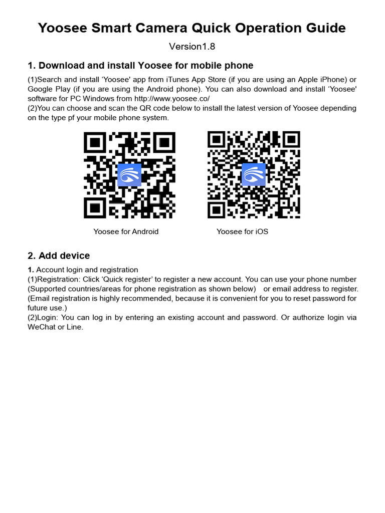 Yoosee Camera Setup Guide | PDF