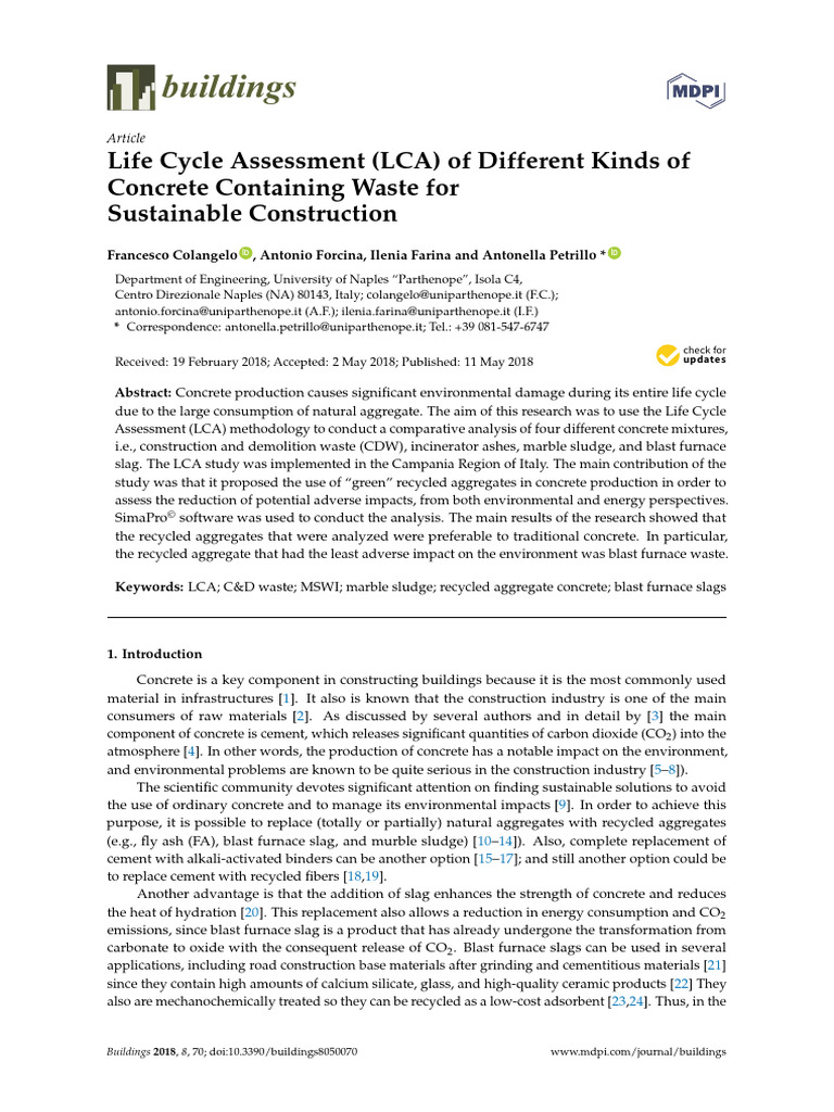 Lca Paper Arquitectura-1-12 | PDF | Concrete | Cement