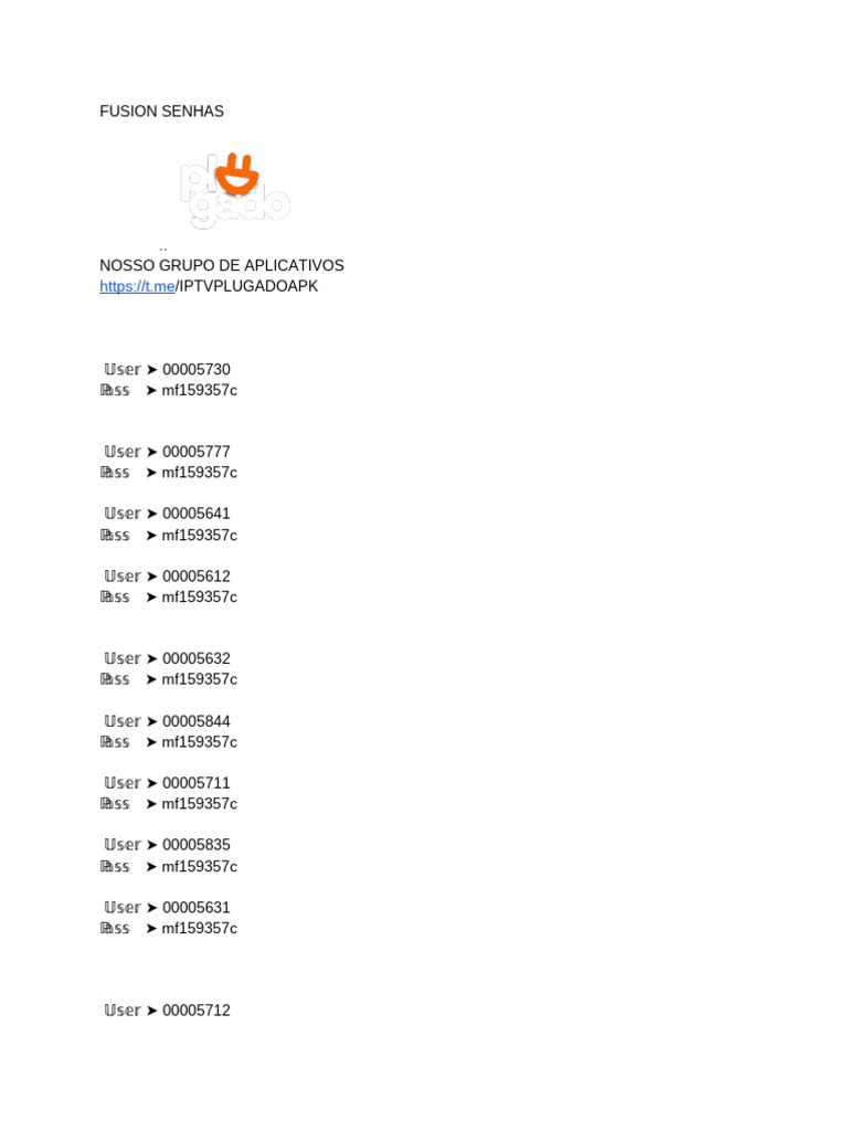 Fusion Senhas | PDF