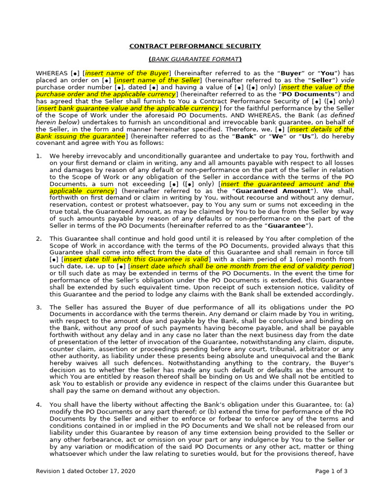 CPBG Format (Foreign Supply) | PDF | Guarantee | Private Law