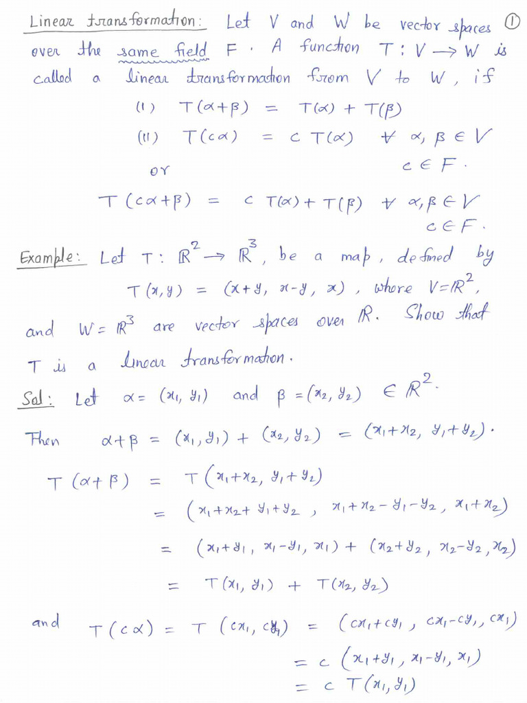 Linear Transformations | PDF