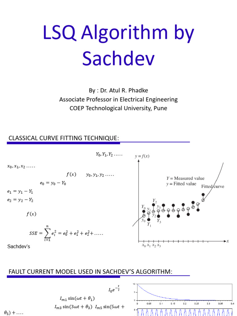 Sachdev's LSQ Fault Current Model | PDF | Algorithms | Mathematics