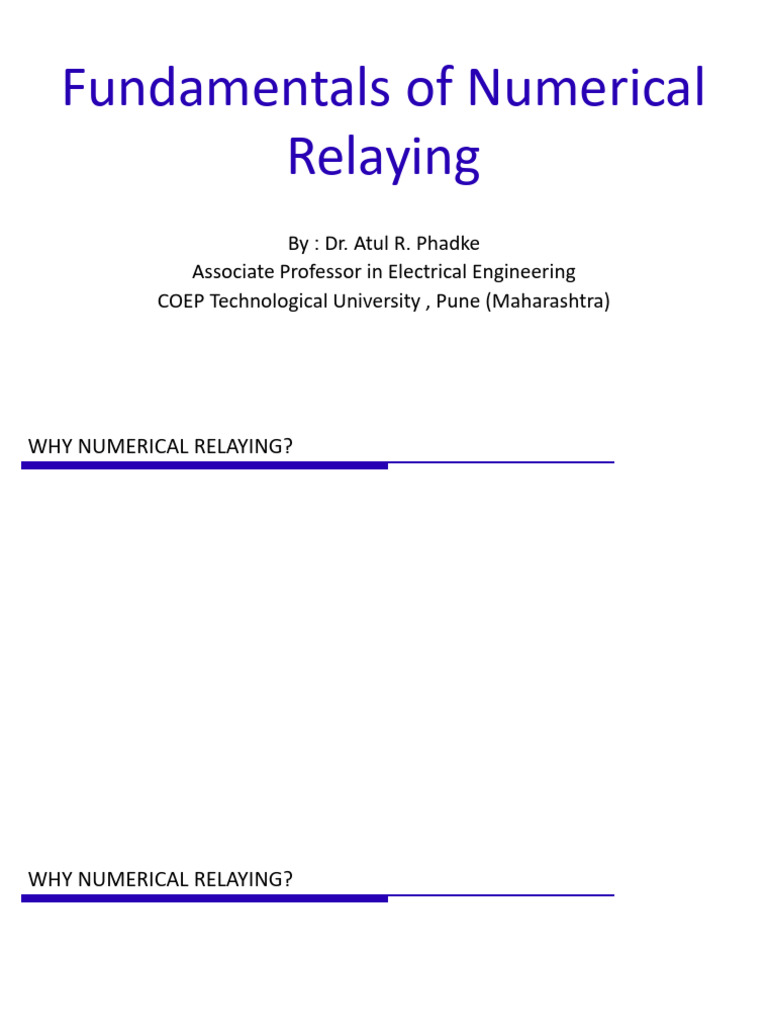 Numerical Relaying Fundamentals - 2024 | PDF | Analog To Digital Converter | Digital Electronics