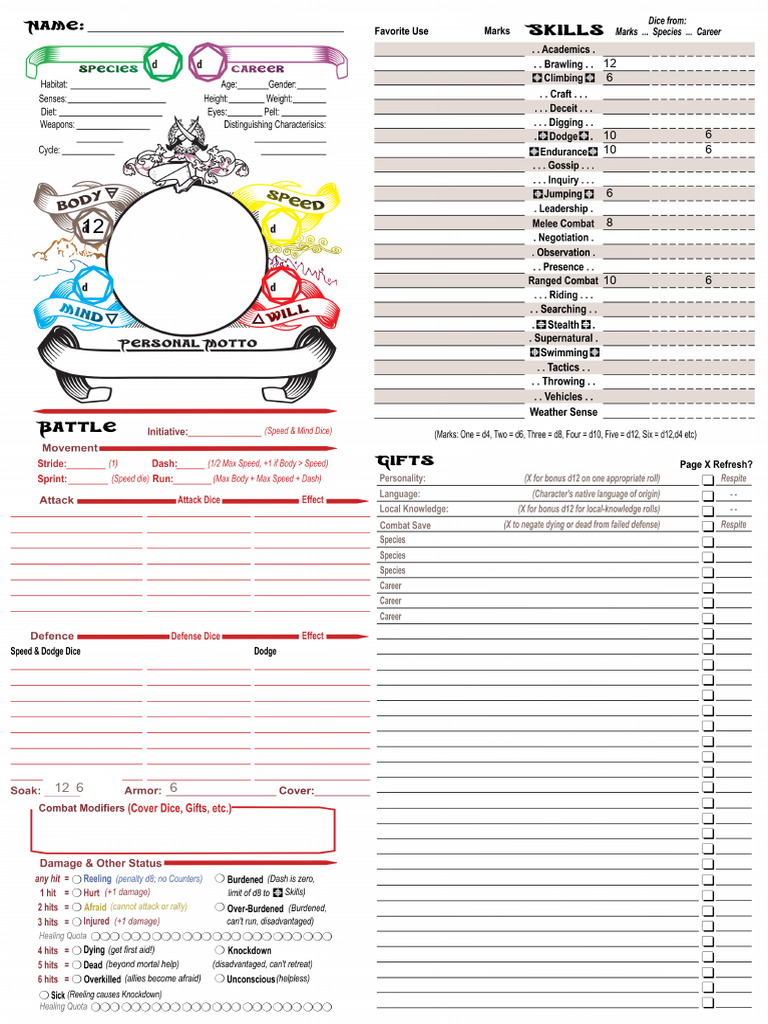 Diana Character Sheet2 | PDF | Archery | Bow And Arrow