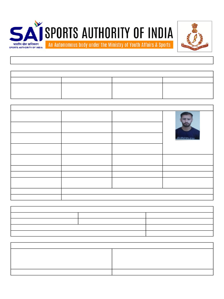 Applicationform. NS NIS SAI Form Format | PDF