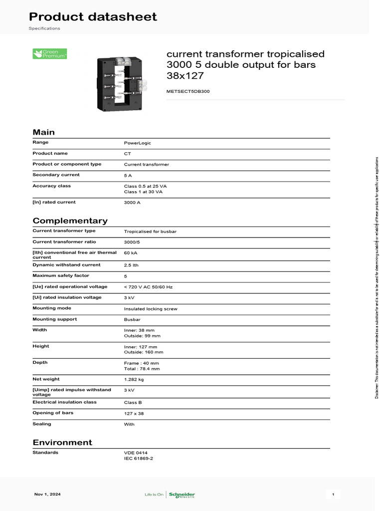 3000/5A Tropicalised Current Transformer | PDF | Electronics | Power ...
