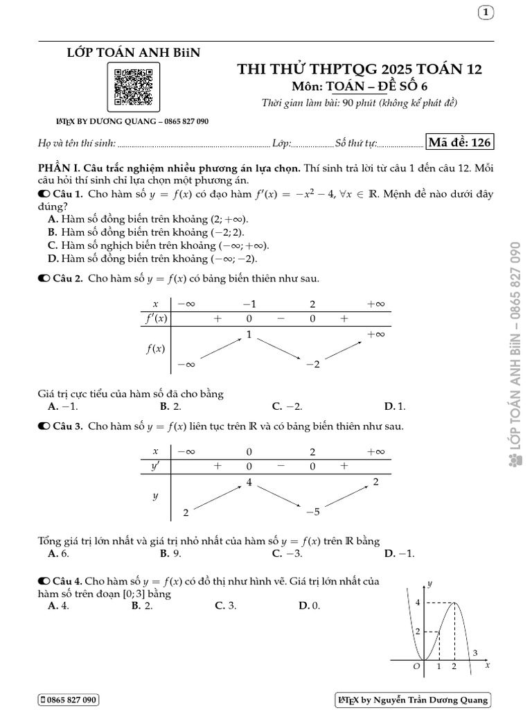 Thi Thu THPTQG 2025 D06 | PDF