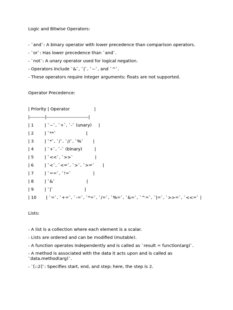 Logic And Bitwise Operators Pdf Computers