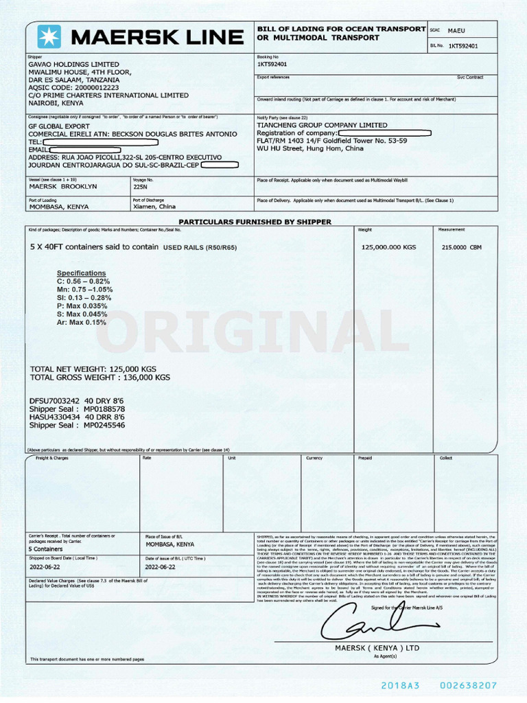 Bill of Lading China | PDF