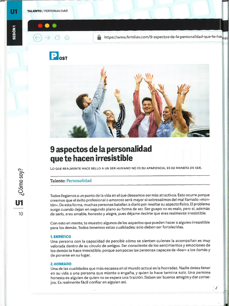 Rasgos de Personalidad | PDF