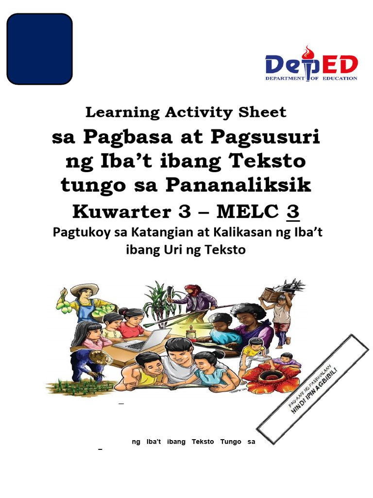 SHS-Grade 11 Filipino Q3-LAS-3 | PDF